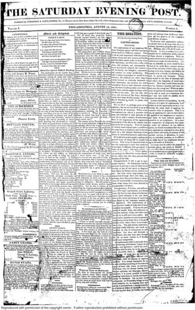 August 18, 1821 Archives | The Saturday Evening Post