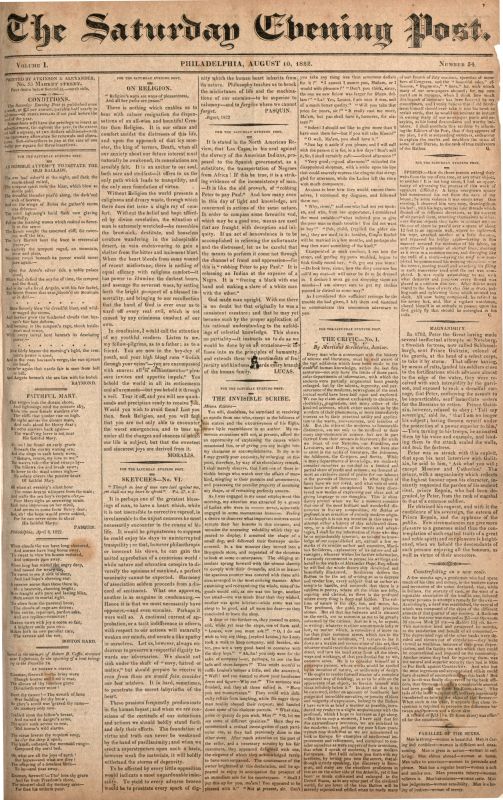 August 10, 1822 Archives | The Saturday Evening Post