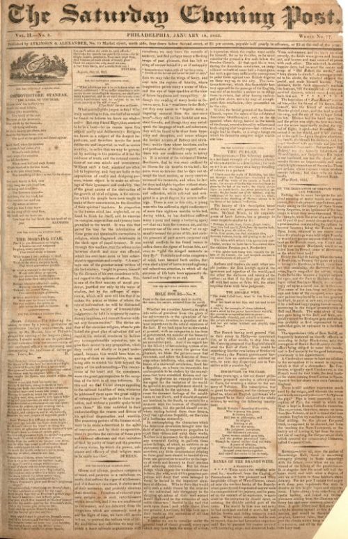 January 18, 1823 Archives | The Saturday Evening Post
