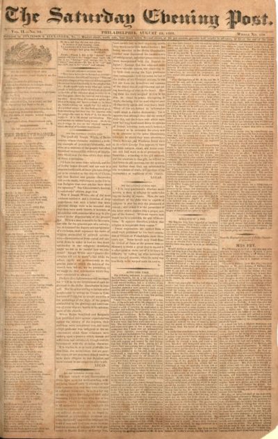 August 23, 1823 Archives | The Saturday Evening Post