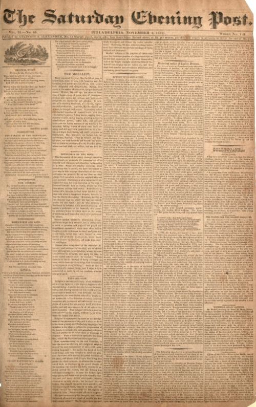 November 8, 1823 Archives | The Saturday Evening Post