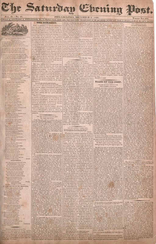 December 6, 1823 | The Saturday Evening Post
