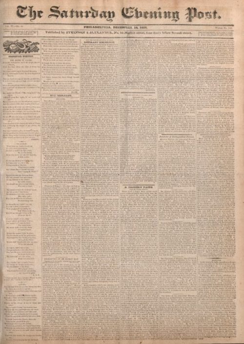 December 10, 1825 Archives | The Saturday Evening Post