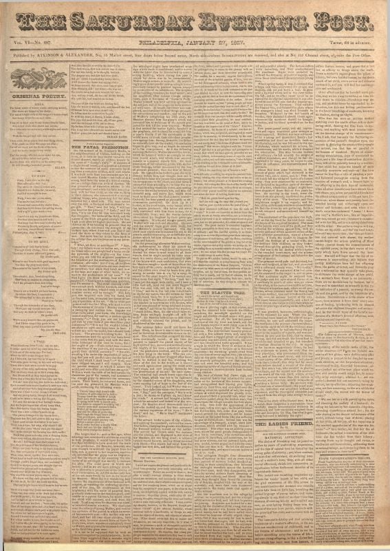 January 27, 1827 Archives | The Saturday Evening Post