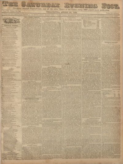 August 23, 1828 Archives | The Saturday Evening Post