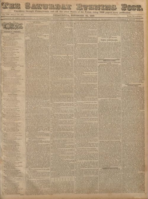 September 20, 1828 Archives | The Saturday Evening Post