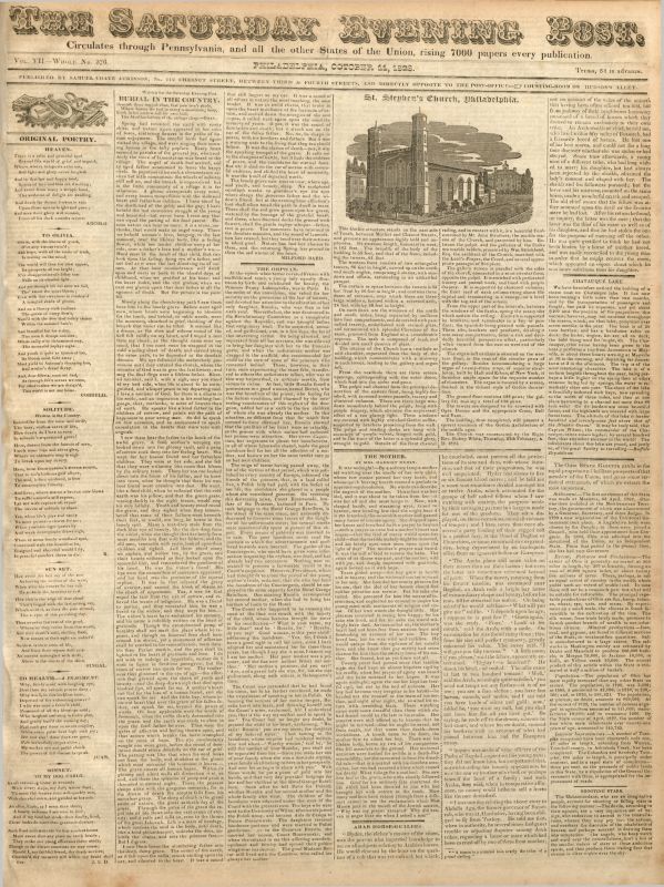 October 11, 1828 | The Saturday Evening Post