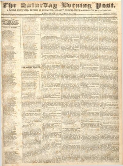October 3, 1829 | The Saturday Evening Post