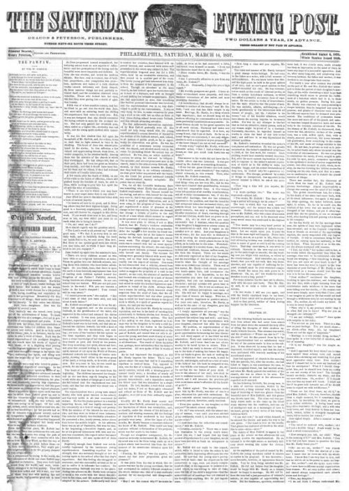 March 14, 1857 | The Saturday Evening Post