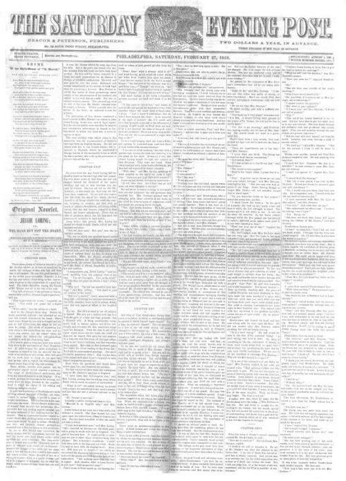 February 27, 1858 Archives | The Saturday Evening Post