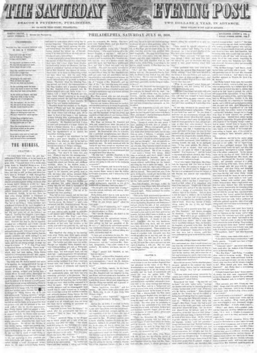 July 10, 1858 Archives | The Saturday Evening Post