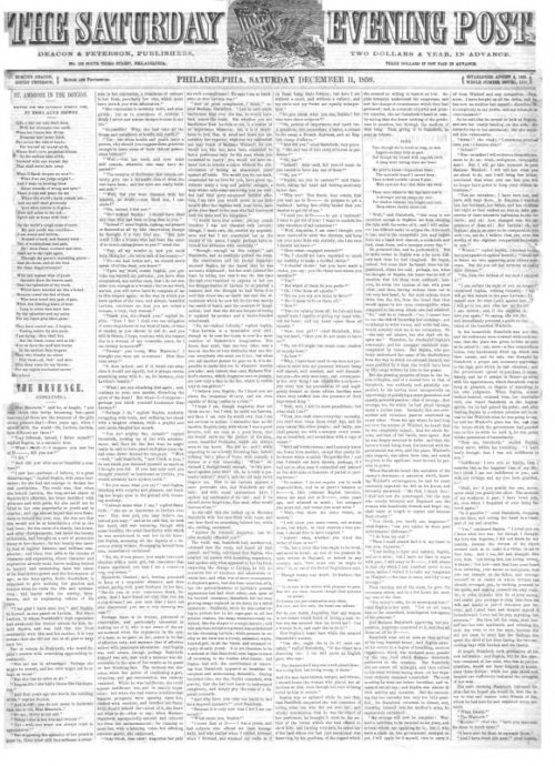 December 11, 1858 Archives | The Saturday Evening Post