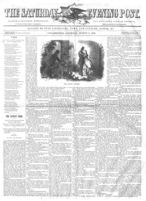 August 11, 1860 Archives | The Saturday Evening Post