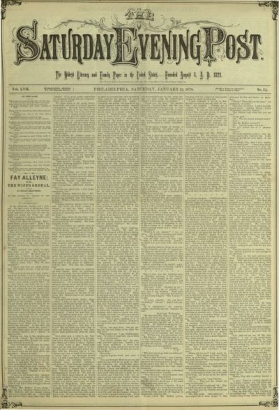 January 12, 1878 Archives | The Saturday Evening Post