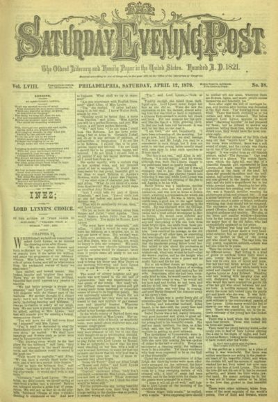 April 12, 1879 | The Saturday Evening Post