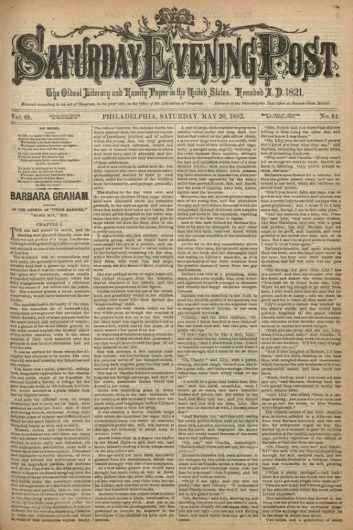 May 20, 1882 Archives | The Saturday Evening Post