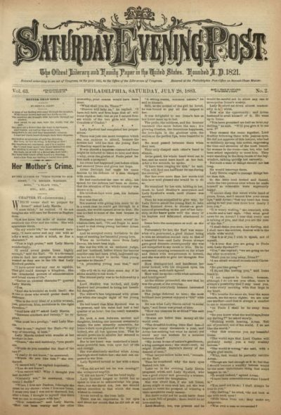 July 28, 1883 | The Saturday Evening Post