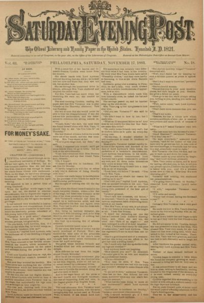 November 17, 1883 Archives | The Saturday Evening Post