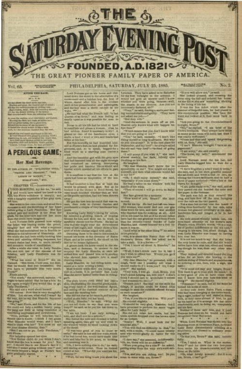 July 25, 1885 | The Saturday Evening Post