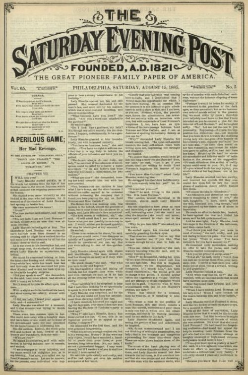August 15, 1885 Archives | The Saturday Evening Post