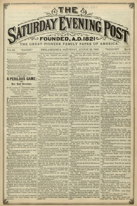 August 29, 1885 | The Saturday Evening Post
