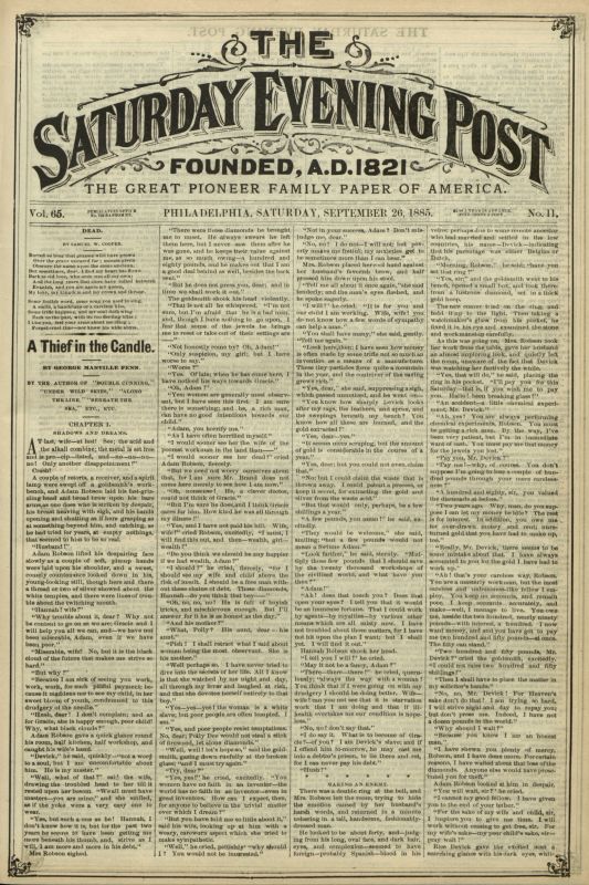 September 26, 1885 | The Saturday Evening Post