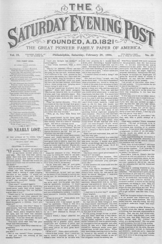 February 29, 1896 | The Saturday Evening Post