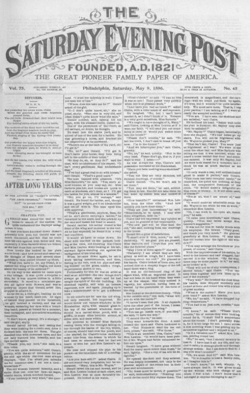 May 9, 1896 Archives | The Saturday Evening Post