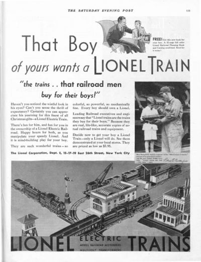 Vintage Ads: Lionel Trains | The Saturday Evening Post