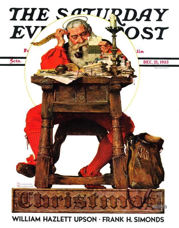 Santa at His Desk | The Saturday Evening Post