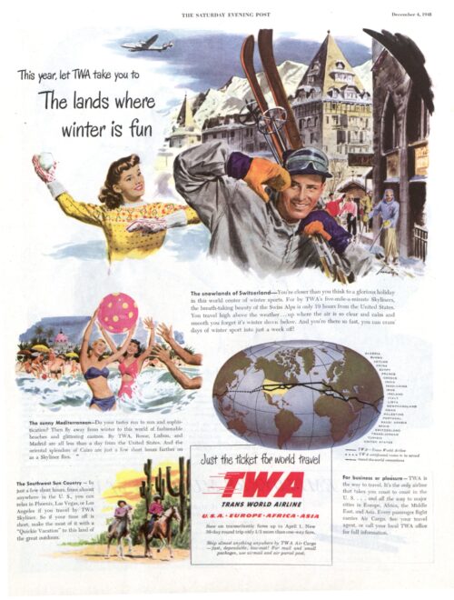 Vintage Ads: Mid-Century Winter Travel | The Saturday Evening Post