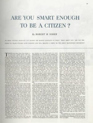 Are You Smart Enough to Be a Citizen? | The Saturday Evening Post