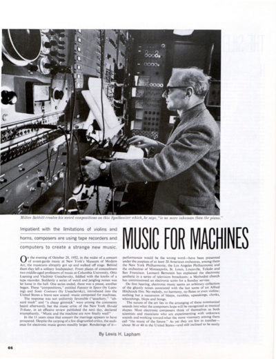 How the First Electronic Music Was Made | The Saturday Evening Post