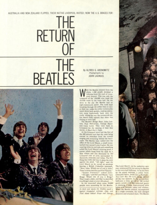 Our Best Reporting: The Return of the Beatles | The Saturday Evening Post