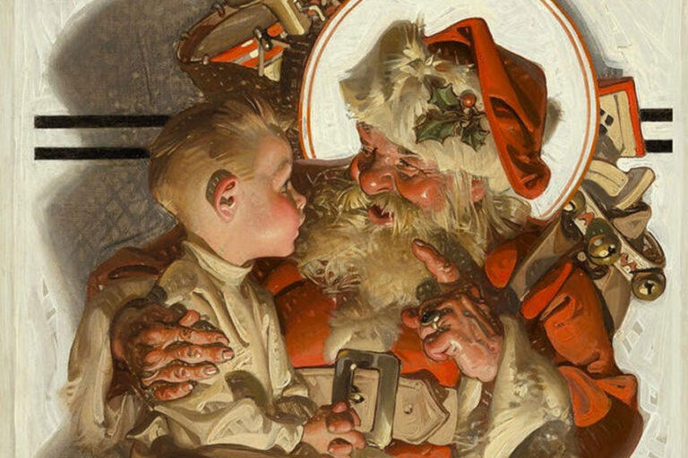 The Art of the Post: The Little Boy on Santa’s Lap | The Saturday ...