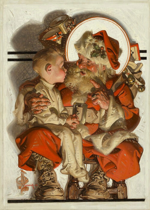 The Art of the Post: The Little Boy on Santa’s Lap | The Saturday ...