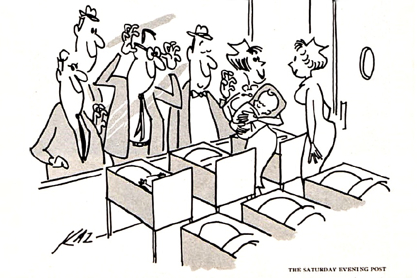 Cartoons: Mid-Century Maternity Ward | The Saturday Evening Post