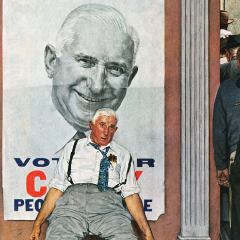Rockwell Finally Appears as Himself in Triple Self-Portrait | The ...