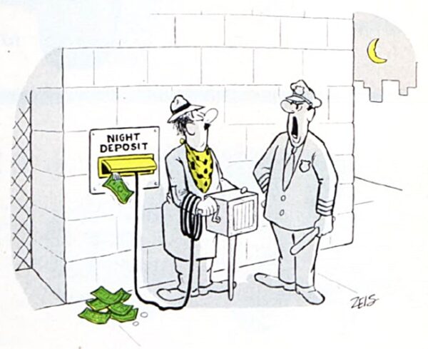 Cartoons: Bank Robber Riffs | The Saturday Evening Post