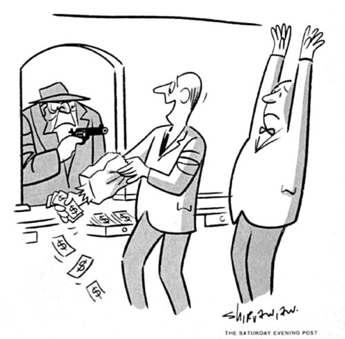Cartoons: Bank Robber Riffs | The Saturday Evening Post