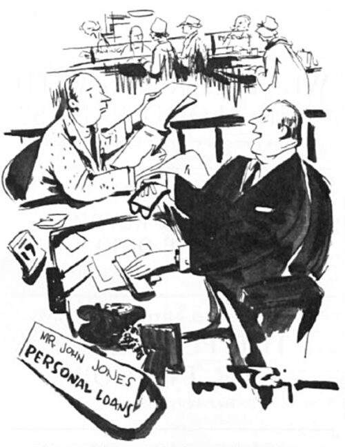 Cartoons: Bank Loan Groans | The Saturday Evening Post