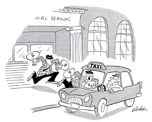 Cartoons: Bank Robber Riffs | The Saturday Evening Post