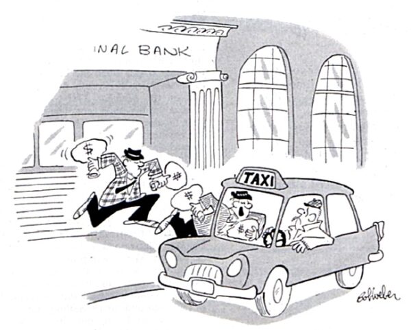 Cartoons: Bank Robber Riffs | The Saturday Evening Post