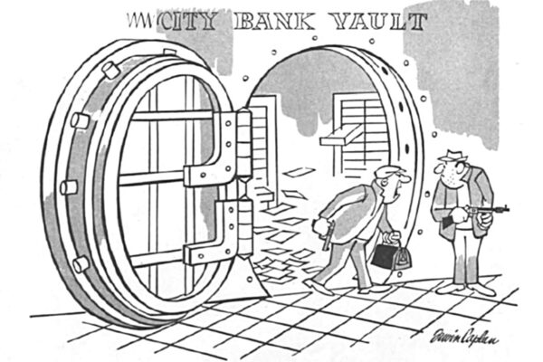 Cartoons: Bank Robber Riffs | The Saturday Evening Post