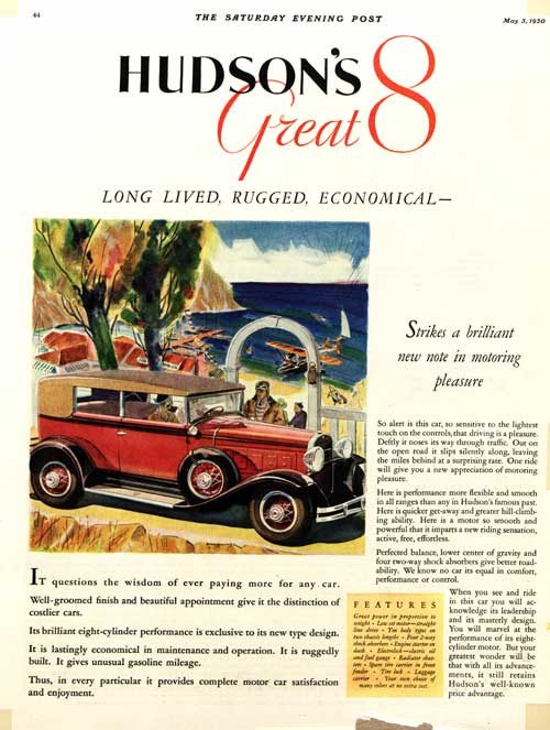 1930 Hudson Ad | The Saturday Evening Post