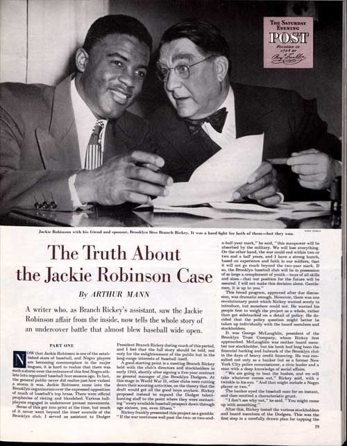 The Truth About the Jackie Robinson Case by Arthur Mann, May 13, 1950 ...
